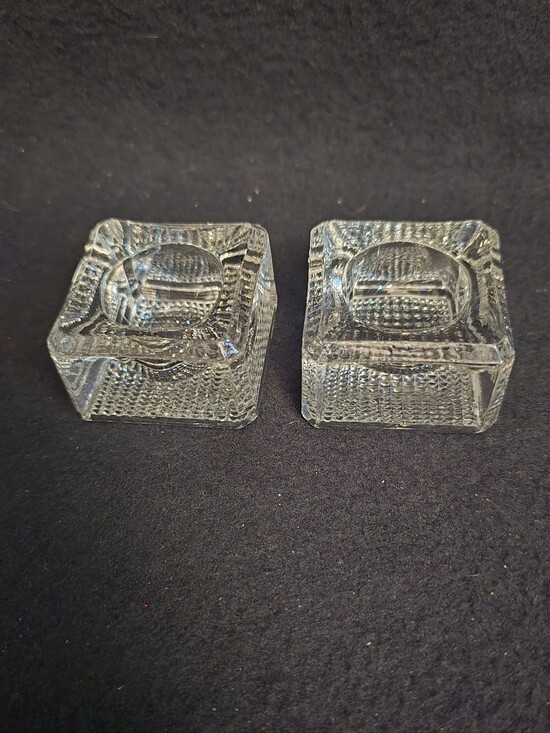 Vintage | Kitchen | Vintage Crystal Square Glass Salt Cellars 2 Pieces ...